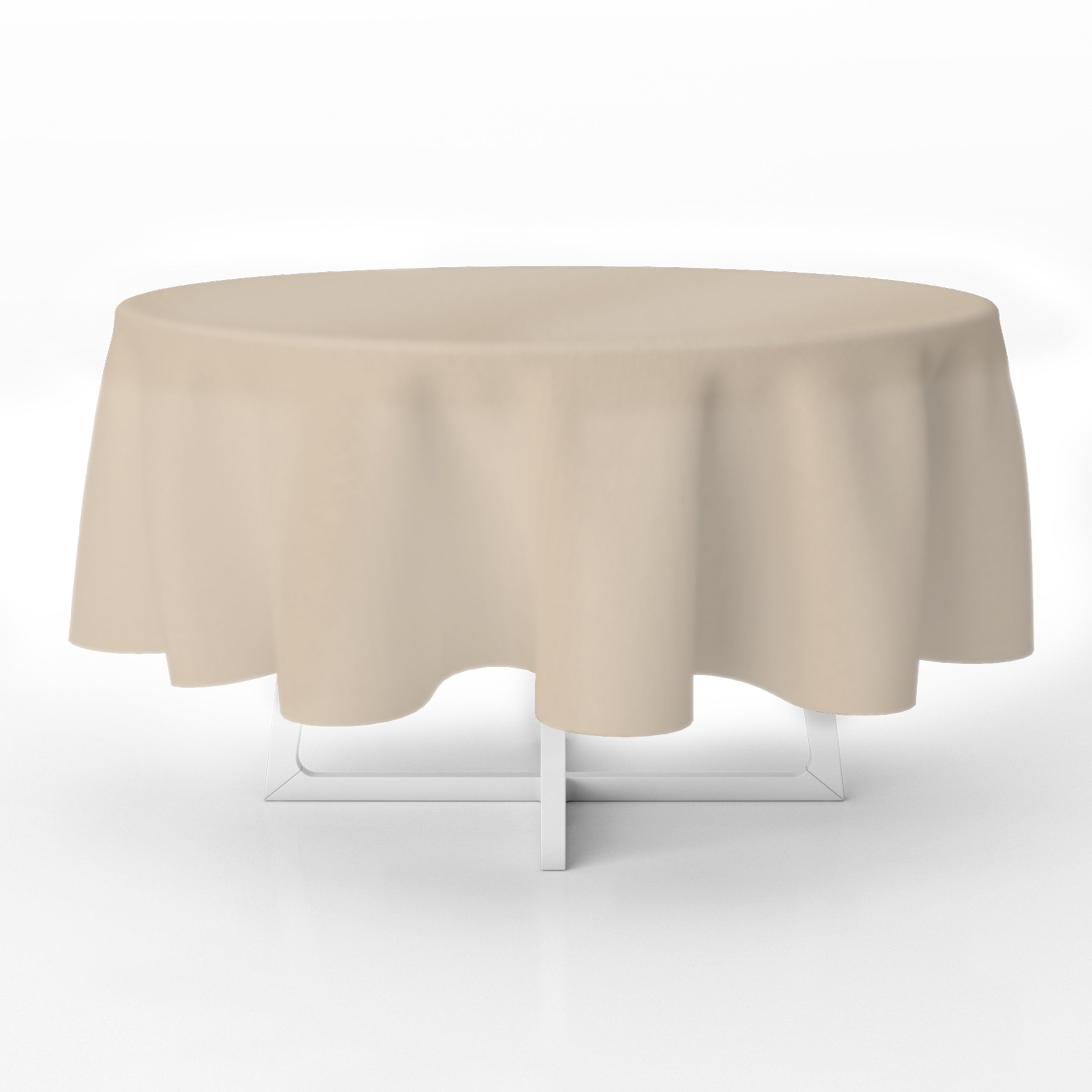 Grandipity Ivory Premium Disposable Plastic Tablecloth 84" Inch ...